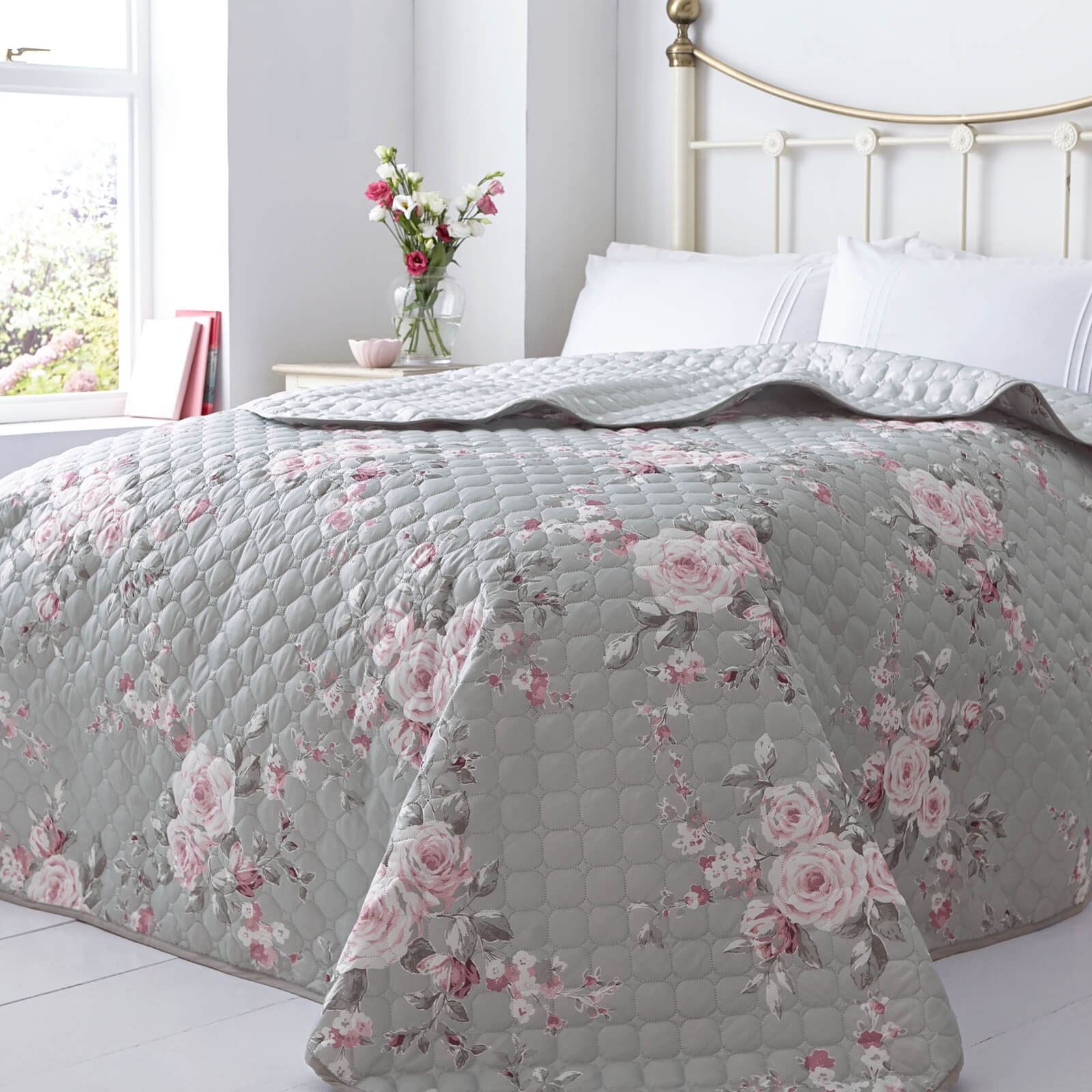 Canterbury Grey Bedspread – Home Linen Store