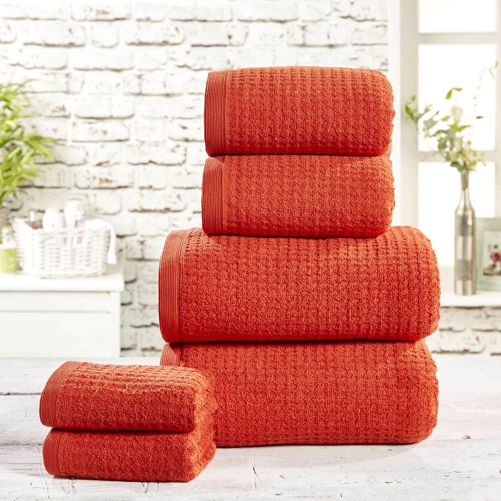 Waffle Chilli Bath Sheet – Home Linen Store