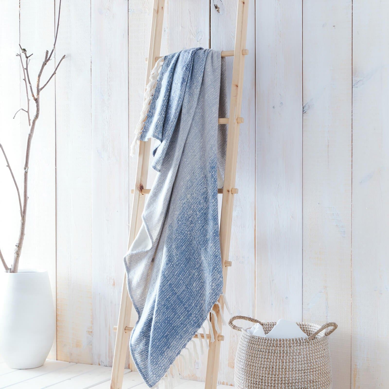Bretton Blue Throw – Home Linen Store
