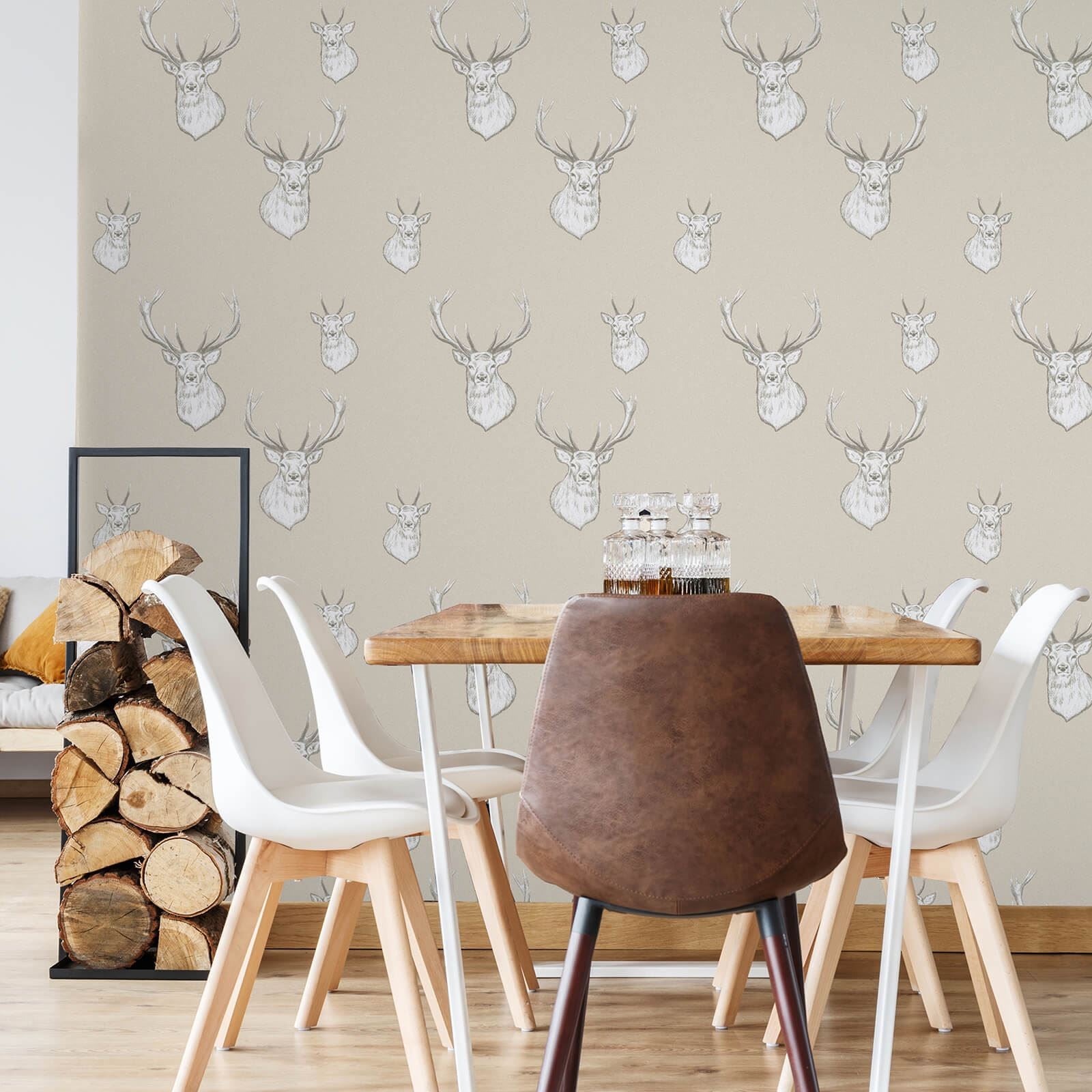 Stag Wallpaper Cream – Home Linen Store