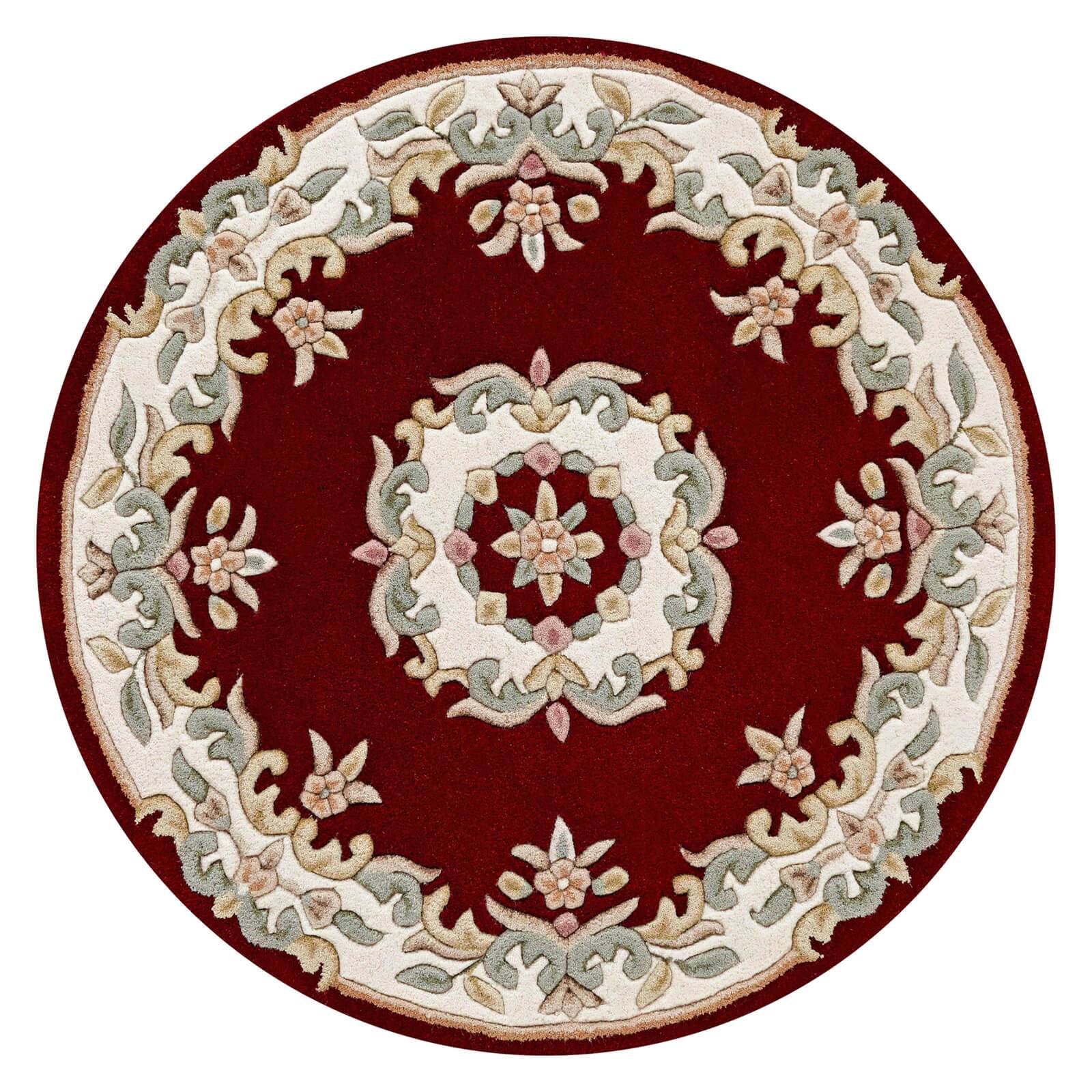 Royal Red Circle Traditional Rugs – Home Linen Store