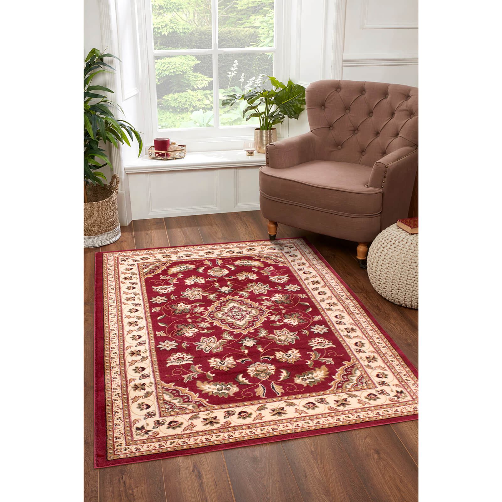 Sherborne Red Traditional Rugs – Home Linen Store